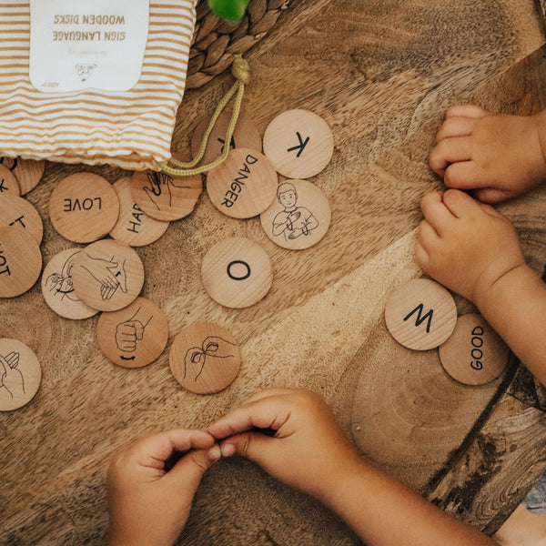 Sign Language Wooden Set - The Curated Parcel