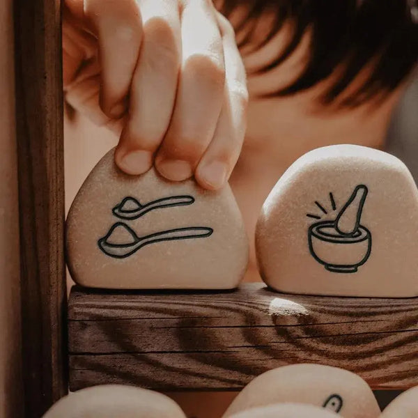 Yellow Door // Mud Kitchen Process Stones - The Curated Parcel